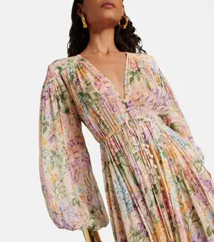 Zimmermann Halliday Gathered Maxi Dress