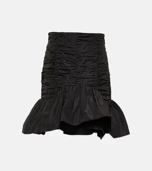 PATOU Ruched Faille Mini Skirt
