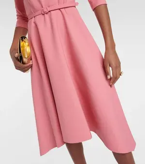 Oscar De La Renta Wool-blend Midi Dress
