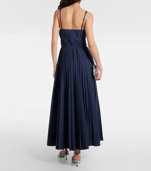 Simkhai Stephanie Plisse Cotton-blend Gown