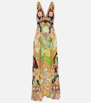Camilla Printed Silk Maxi Dress