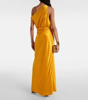 THE SEI Draped Silk Satin Gown