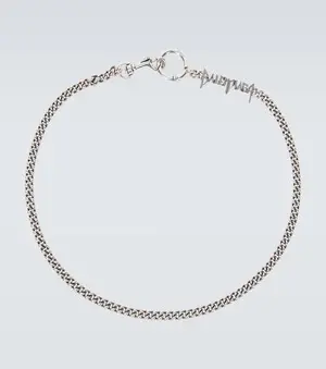 Balenciaga Typo Logo Chain - Silver