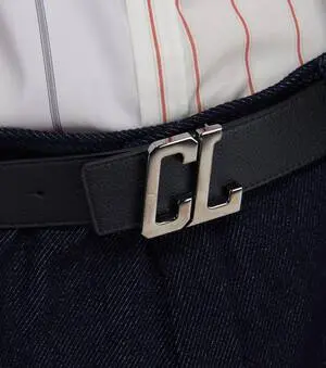 CHRISTIAN LOUBOUTIN Cl Logo Reversible Leather Belt