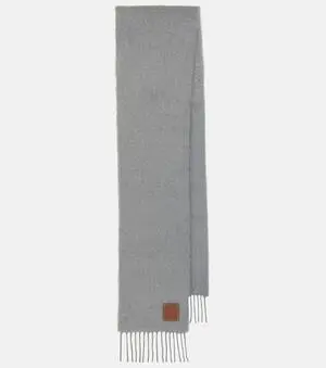 Loewe Mohair And Wool Scarf - Grey
