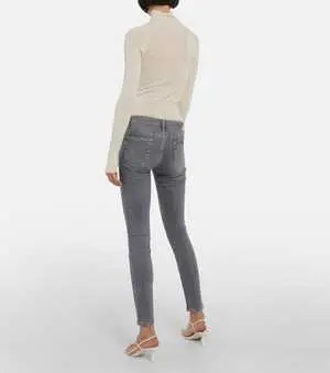 7 For All Mankind Slim Illusion Mid-rise Skinny Jeans