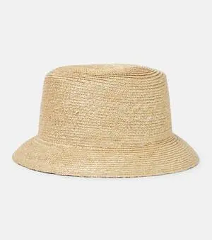 Saint Laurent Maglina Straw Bucket Hat