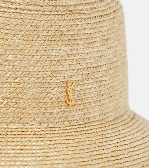 Saint Laurent Maglina Straw Bucket Hat