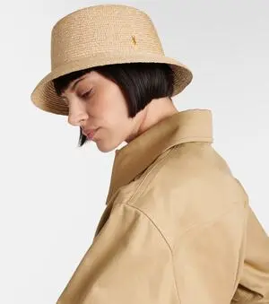 Saint Laurent Maglina Straw Bucket Hat