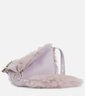 Burberry Knight Small Leather Crossbody Bag - Purple