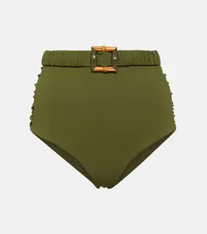 Johanna Ortiz High-rise Bikini Bottoms - Green