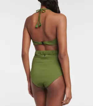 Johanna Ortiz High-rise Bikini Bottoms With Bamboo Buckle