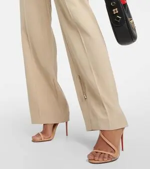 CHRISTIAN LOUBOUTIN Rosalie Leather Sandals - Beige