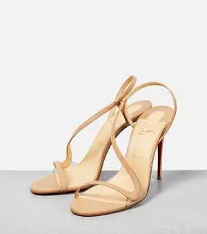 CHRISTIAN LOUBOUTIN Rosalie Leather Sandals - Beige