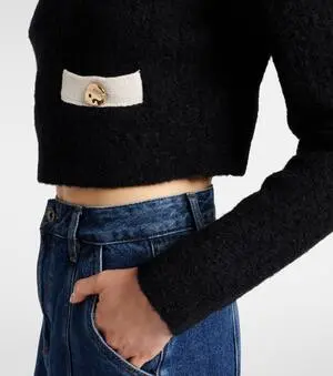 SELF-PORTRAIT Embellished Alpaca-blend Sweater