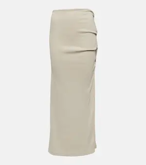 Christopher Esber Open Twist Ribbed Maxi Skirt - Beige
