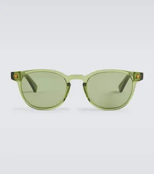 Bottega Veneta Panthos Round Sunglasses - Green