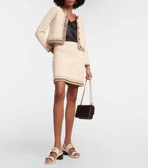 Tory Burch Crochet Cotton-blend Miniskirt