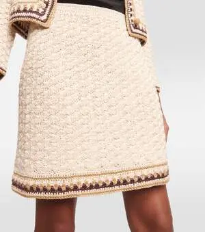 Tory Burch Crochet Cotton-blend Miniskirt