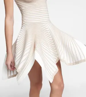 Alaïa Crepe And Chenille Minidress