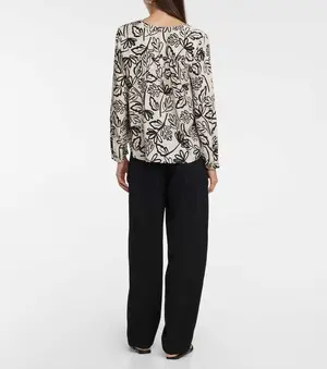 Velvet By Graham & Spencer Printed Crepe Blouse