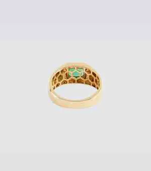 Shay Jewelry Champion 18kt Yellow Ring With Emerald