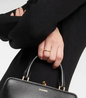 SUZANNE KALAN Mini Wave 18kt Ring With Diamonds
