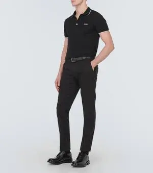Zegna Cotton-blend Polo Shirt - Black