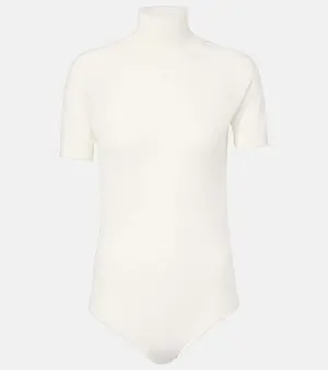 Alaïa Turtleneck Wool Bodysuit