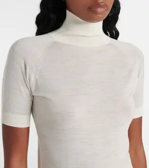 Alaïa Turtleneck Wool Bodysuit