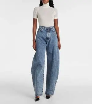 Alaïa Turtleneck Wool Bodysuit