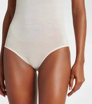 Alaïa Turtleneck Wool Bodysuit