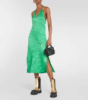 GANNI Metallic Leather Chelsea Boots