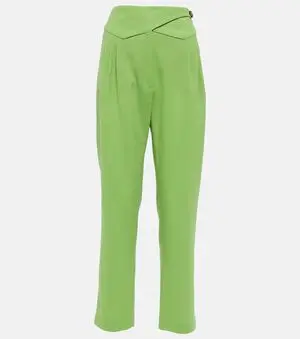 BLAZÉ MILANO High-rise Straight Virgin Wool Pants