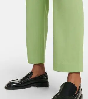 BLAZÉ MILANO High-rise Straight Virgin Wool Pants
