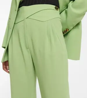 BLAZÉ MILANO High-rise Straight Virgin Wool Pants