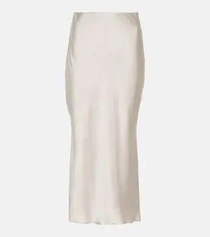 Brunello Cucinelli Satin Midi Skirt