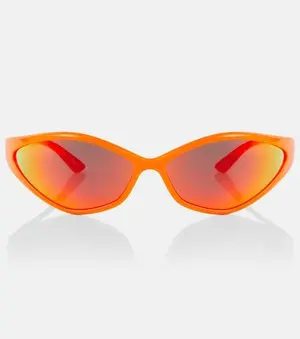 Balenciaga 90s Oval Sunglasses - Orange