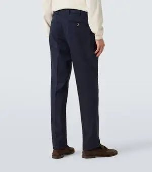 Brunello Cucinelli Cotton-blend Slim Trousers