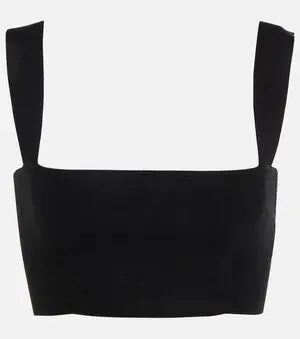 Victoria Beckham Square-neck Bandeau Top - Black
