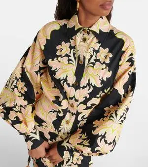 Etro Printed Cotton-blend Maxi Shirt Dress