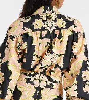 Etro Printed Cotton-blend Maxi Shirt Dress