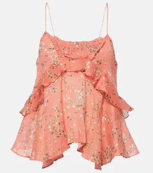 Isabel Marant Étoile Anissa Floral Print Cotton And Silk Tank