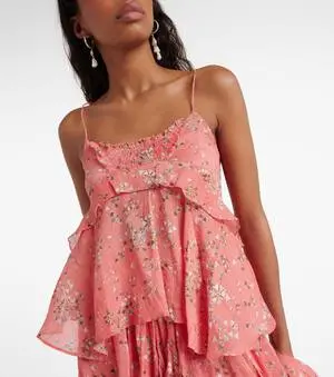 Isabel Marant Étoile Anissa Floral Print Cotton And Silk Tank
