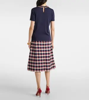 Carolina Herrera Embellished Wool And Silk Sweater