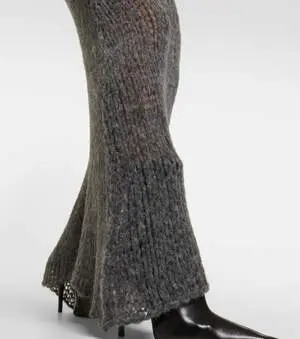 ANN DEMEULEMEESTER Halterneck Alpaca-blend Maxi Dress