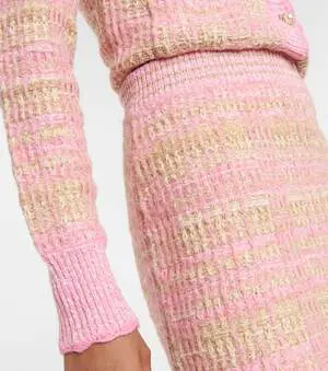 LoveShackFancy Balsam Tweed Mini Skirt