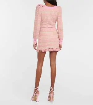 LoveShackFancy Balsam Tweed Mini Skirt