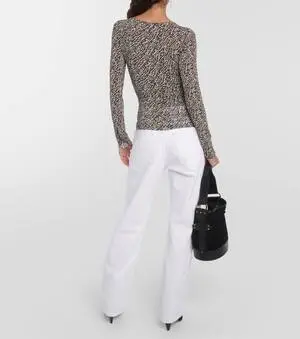 Isabel Marant Étoile Laura Printed Ruched Jersey Top - Multicoloured