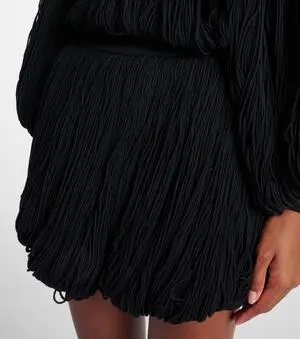 Alaïa Fringed Wool Miniskirt